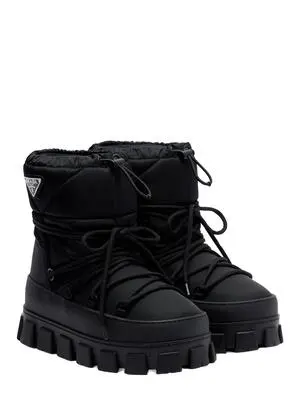 Prada Re-nylon Gabardine Snow Boots - Black