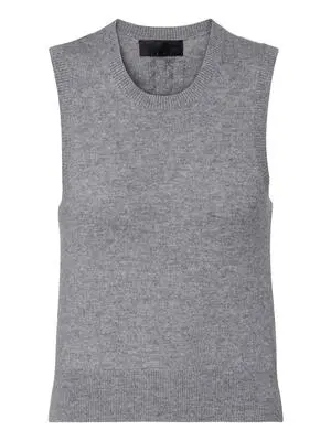 NILI LOTAN May Knitted Cashmere Tank Top - Grey
