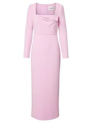 Roland Mouret Crêpe Midi Dress - Pink