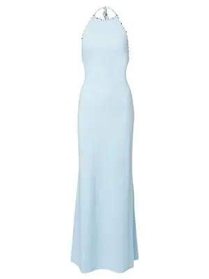 Christopher Esber Embellished Halterneck Maxi Dress - Blue