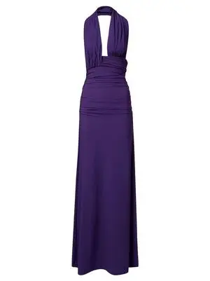 Christopher Esber Halterneck Open-back Maxi Dress - Purple