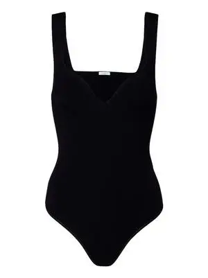 Alaïa Ribbed-knit Bodysuit - Black