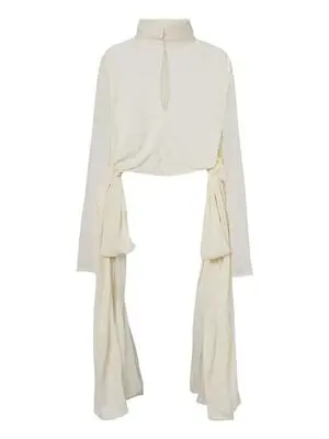 Alaïa Semi-sheer Blouse - White