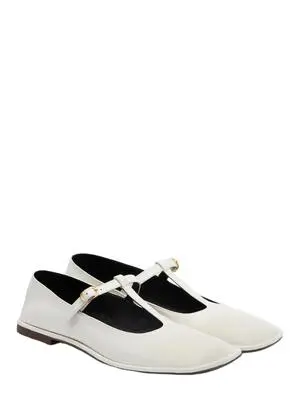 THE ROW Leather Ballet Flats - White