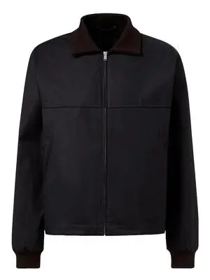 THE ROW Mantis Cotton Gabardine Blouson Jacket - Black