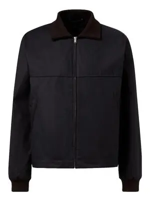 THE ROW Mantis Cotton Gabardine Blouson Jacket - Black