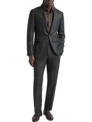 THOM SWEENEY Structured Wide Lapel Wool Suit