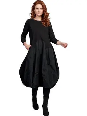 Alembika Maxima Crew Cocoon Dress - Black