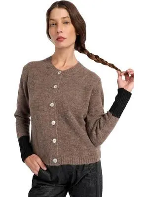 Alembika Blackbird Cardigan Hazelnut/black