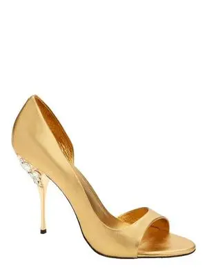 Jeffrey Campbell Alluria Crystal Heel Sandal Gold Combo