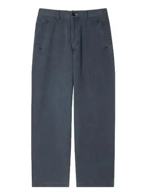 Paul Smith Washed Indigo Self-quilted Cotton Trousers - Blue