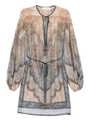 Zimmermann Wanderlust Silk Tunic - Blue