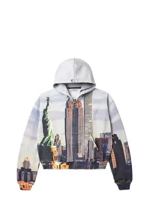 VALE FOREVER Skyline Zip Up Hoodie - Grey