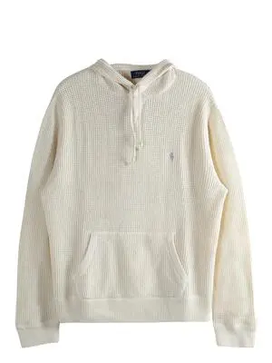 Polo Ralph Lauren Long-sleeve Textured Hooded Pullover Sweater - Cream