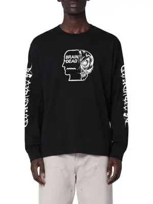 BRAIN DEAD Printed Long-sleeve T-shirt - Black