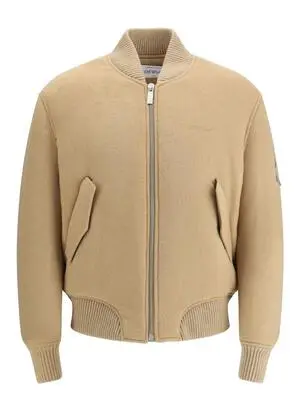 Off-White Bomber Jacket - Brown