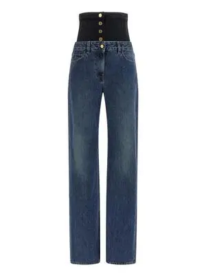 Elisabetta Franchi Straight Leg Jeans - Blue