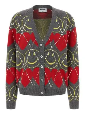Moschino Argyle Printed Sweater - Multicolor