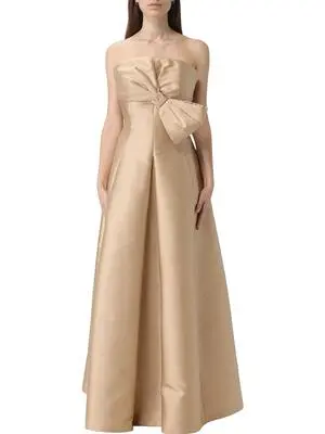 Alberta Ferretti Gown With Bow Detail - Dust