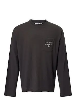 Acne Studios 1996 Edden 1996 Long-sleeve Cotton Blend Top - Faded Black