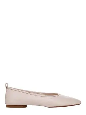 Vince Lambskin Leather Ballerina Flats - Chai Tan Leather
