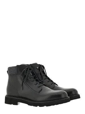 Canali Calfskin Ankle Boot - Black
