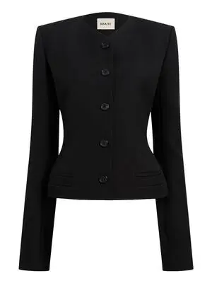 Khaite Nara Cropped Jacket - Black