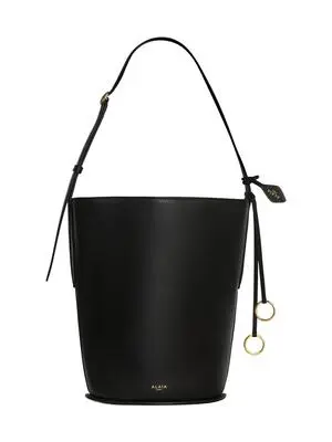 Alaïa Leather Bucket Tote Bag - Black