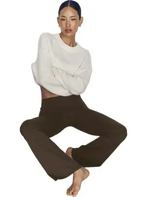 Alo Yoga Softsculpt Foldover Flare Legging Regular - Espresso