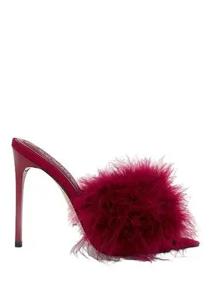 Steve Madden Ashbey Feathered Heels - Dark Red