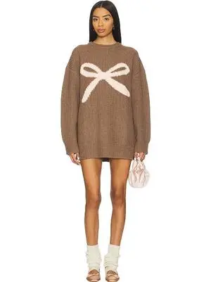 Majorelle Junia Sweater Dress - Brown & Pink