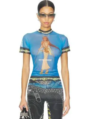 Ottolinger Oversized Mesh Tee - Julien Ceccaldi Print