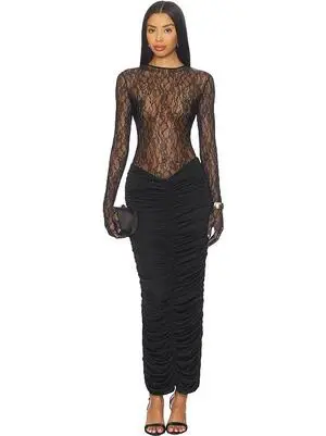THE NEW ARRIVALS ILKYAZ OZEL Vivienne Lace Maxi Dress - Midnight Sky