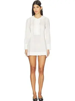 MY MUM MADE IT Ruffle Placket Mini Dress - White