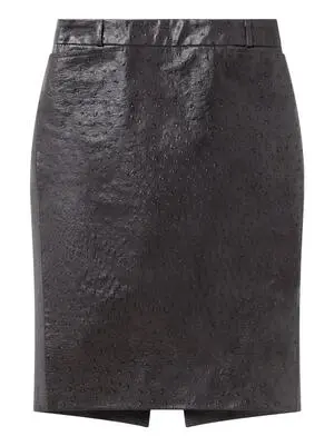 STELLA MCCARTNEY Ostrich Texture Midi Skirt