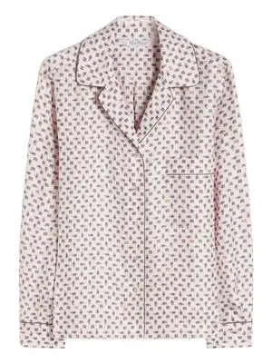 Max Mara Printed Silk Shirt - Pink