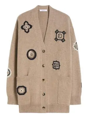Max Mara Long Wool And Cashmere Cardigan - Sand