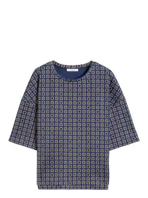 Max Mara Printed Jersey T-shirt - Navy