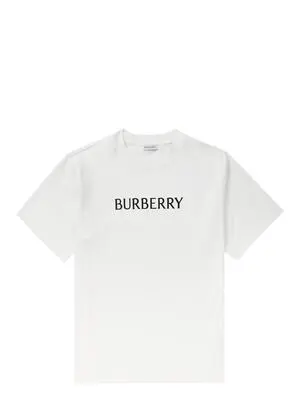 Burberry Seth Logo-print Cotton-jersey T-shirt - White