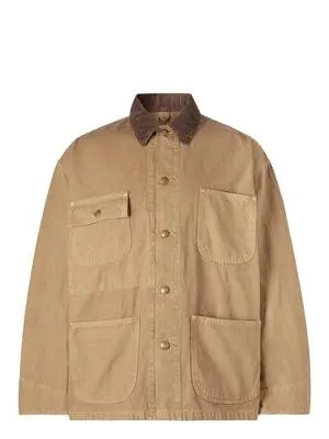 ORSLOW Corduroy-trimmed Cotton-canvas Jacket - Brown