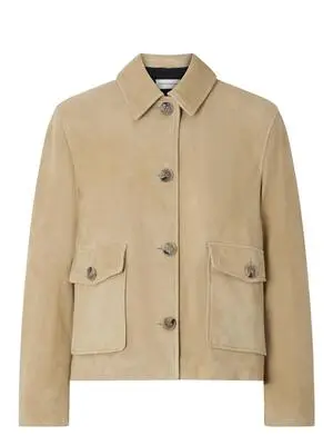 Nour Hammour Louise Suede Jacket - Neutrals
