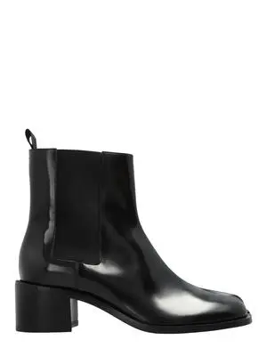 MAISON MARGIELA Leather Ankle Boots - Black