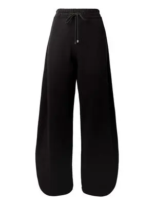 Alaïa Petal Cotton-jersey Track Pants - Black