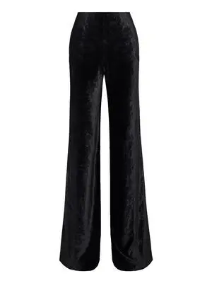 Galvan Velvet Wide-leg Pants - Black