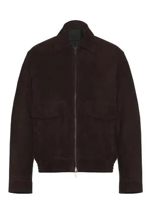 Theory Reece Aviator Bomber Jacket - Brownwood