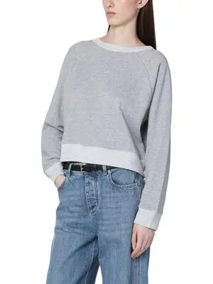 Victoria Beckham Constance Mélange Sweatshirt - Grey