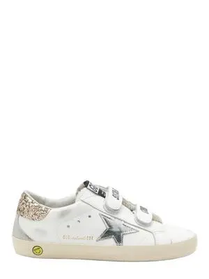 GOLDEN GOOSE Old School Sneakers With Glitter Star - White