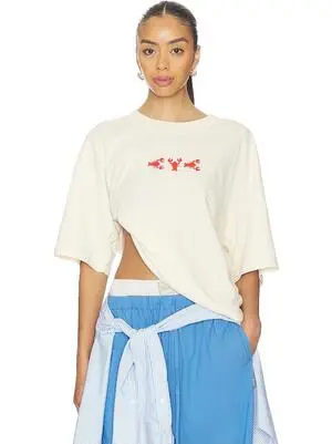 ARAMINTA JAMES Lobster Graphic T-shirt - Cream