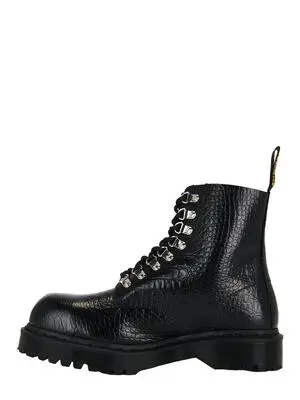 Dr. Martens 1460 Pascal Croc Embossed Boots - Black