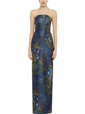 Theia Lynette Strapless Gown - Herbarium